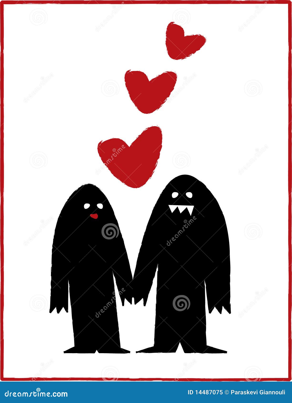 Monsters in Love stock vector. Illustration of husband - 14487075
