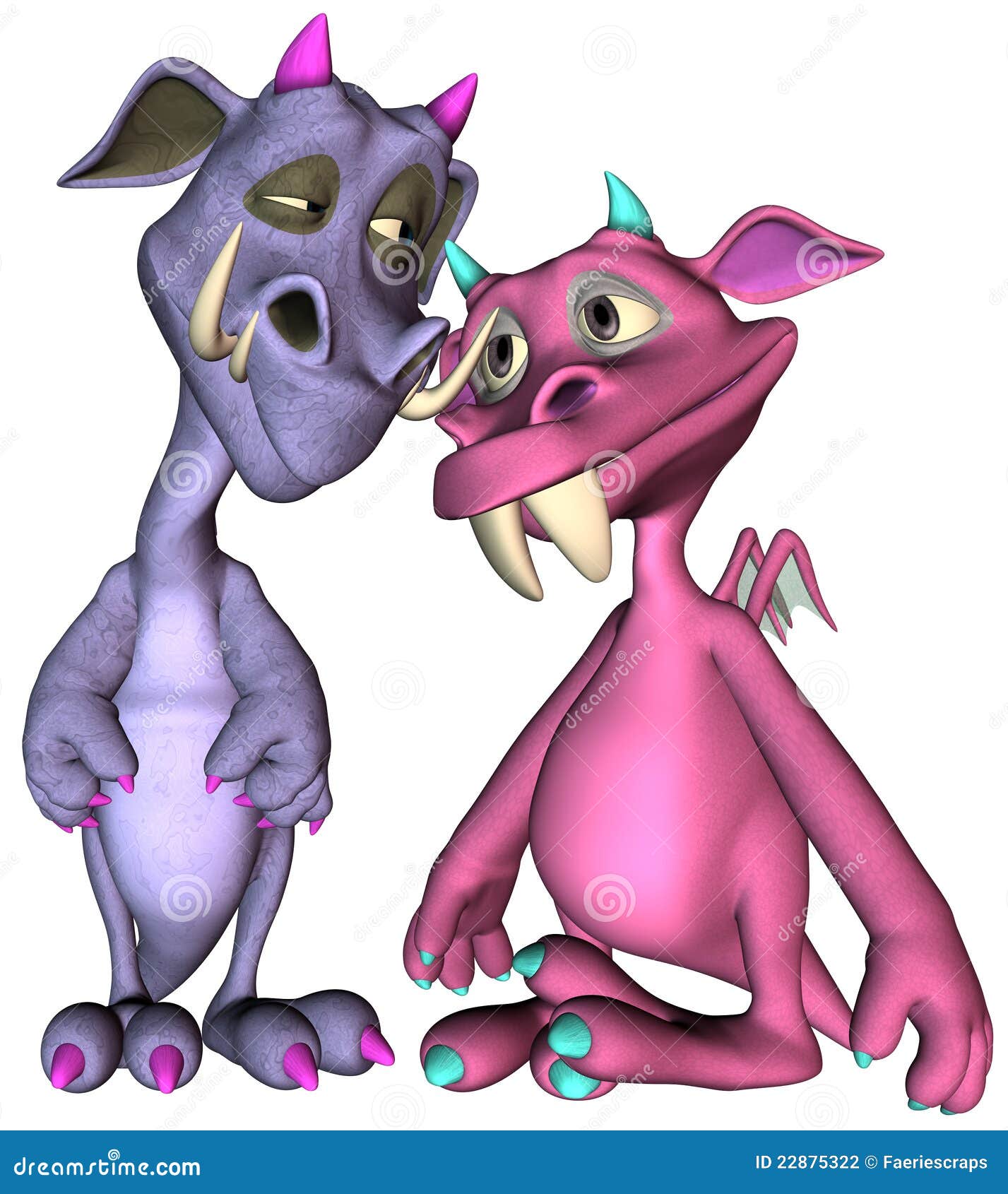 Monsters In Love Royalty-Free Stock Image | CartoonDealer.com #22875322