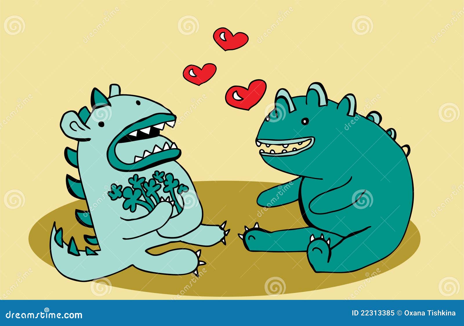 Monsters In Love Royalty-Free Stock Image | CartoonDealer.com #22875322