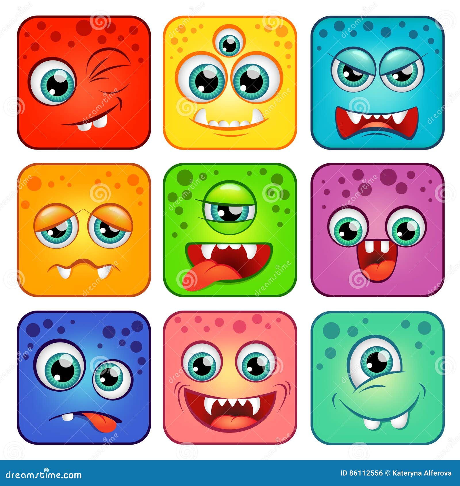 Faces Or Emotions Cartoon Illustration Set | CartoonDealer.com #218967029