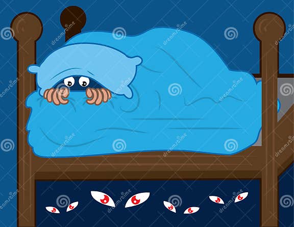 Monsters Under Bed stock vector. Illustration of child - 23488991