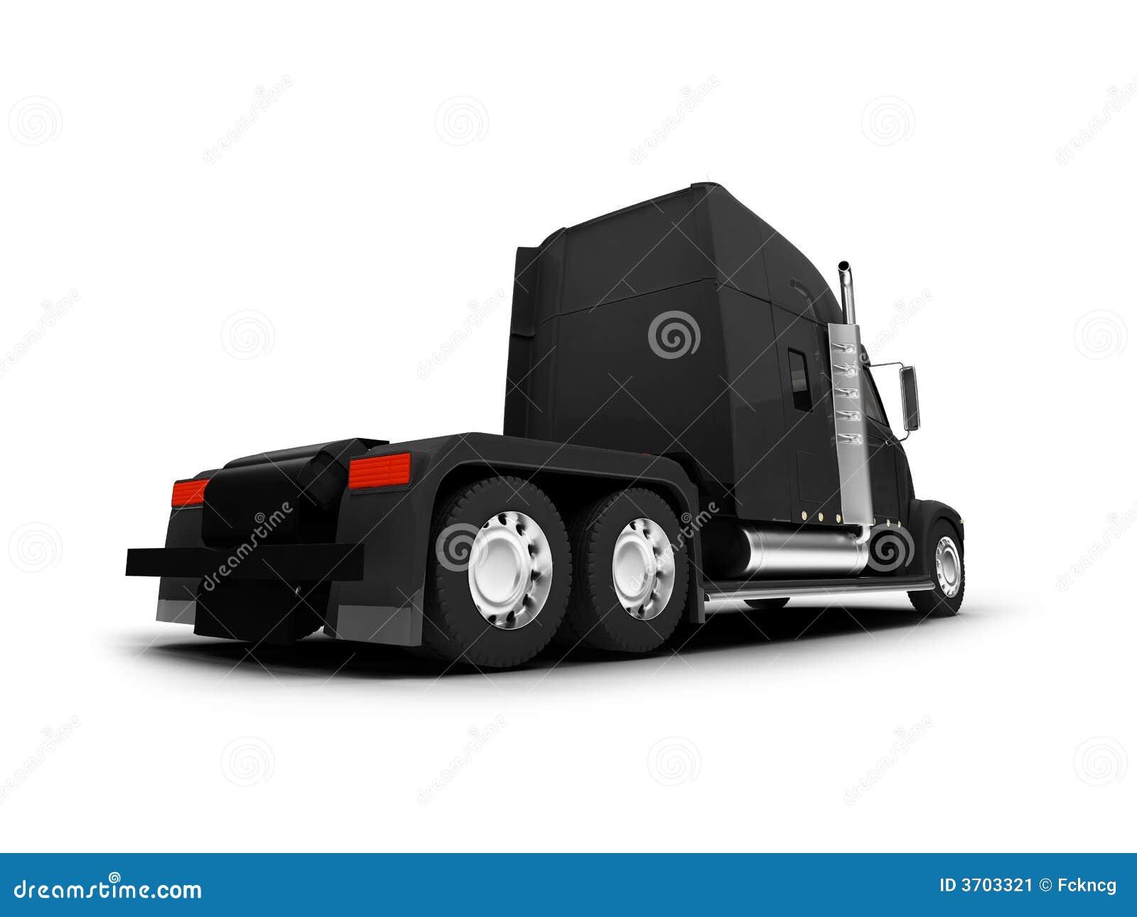 Monstertruck Isolated Black Back View Stock Illustration - Illustration ...