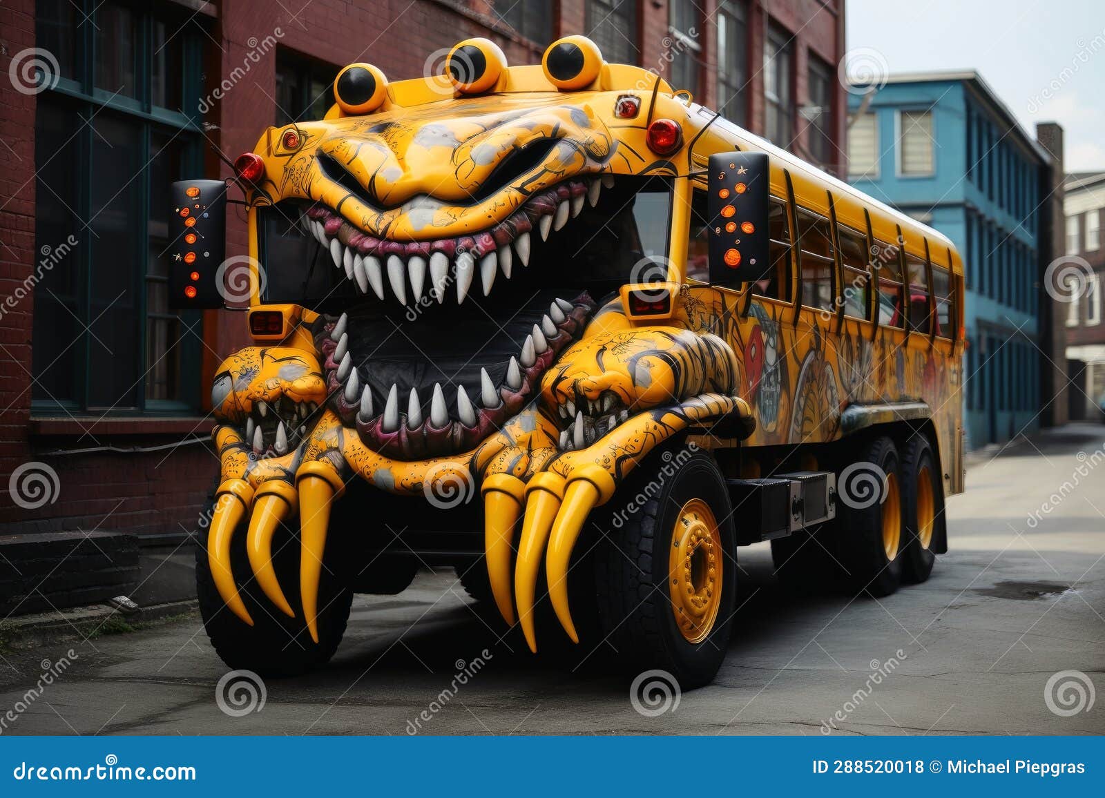 Monstertruck Schoolbus Stock Illustrations – 4 Monstertruck Schoolbus ...