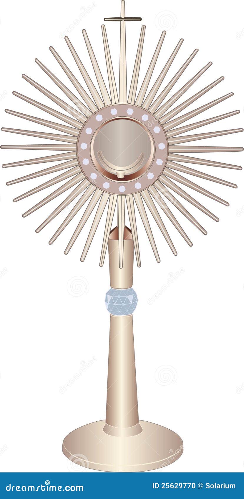 Monstrance stock vector. Illustration of paten, hosts - 25629770