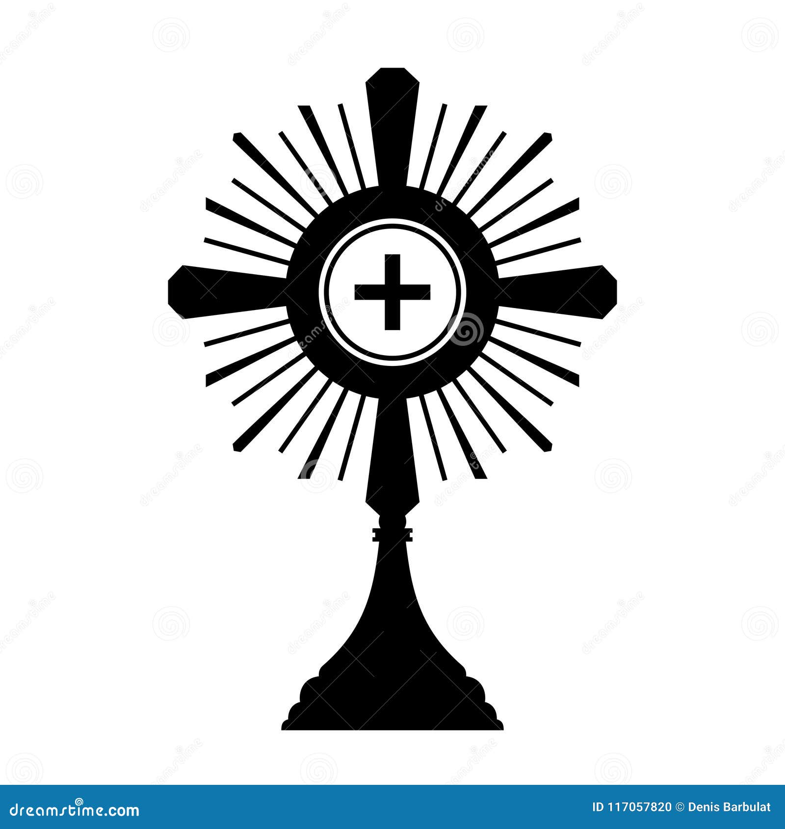 Monstrance stock vector. Illustration of catholic, vintage - 117057820