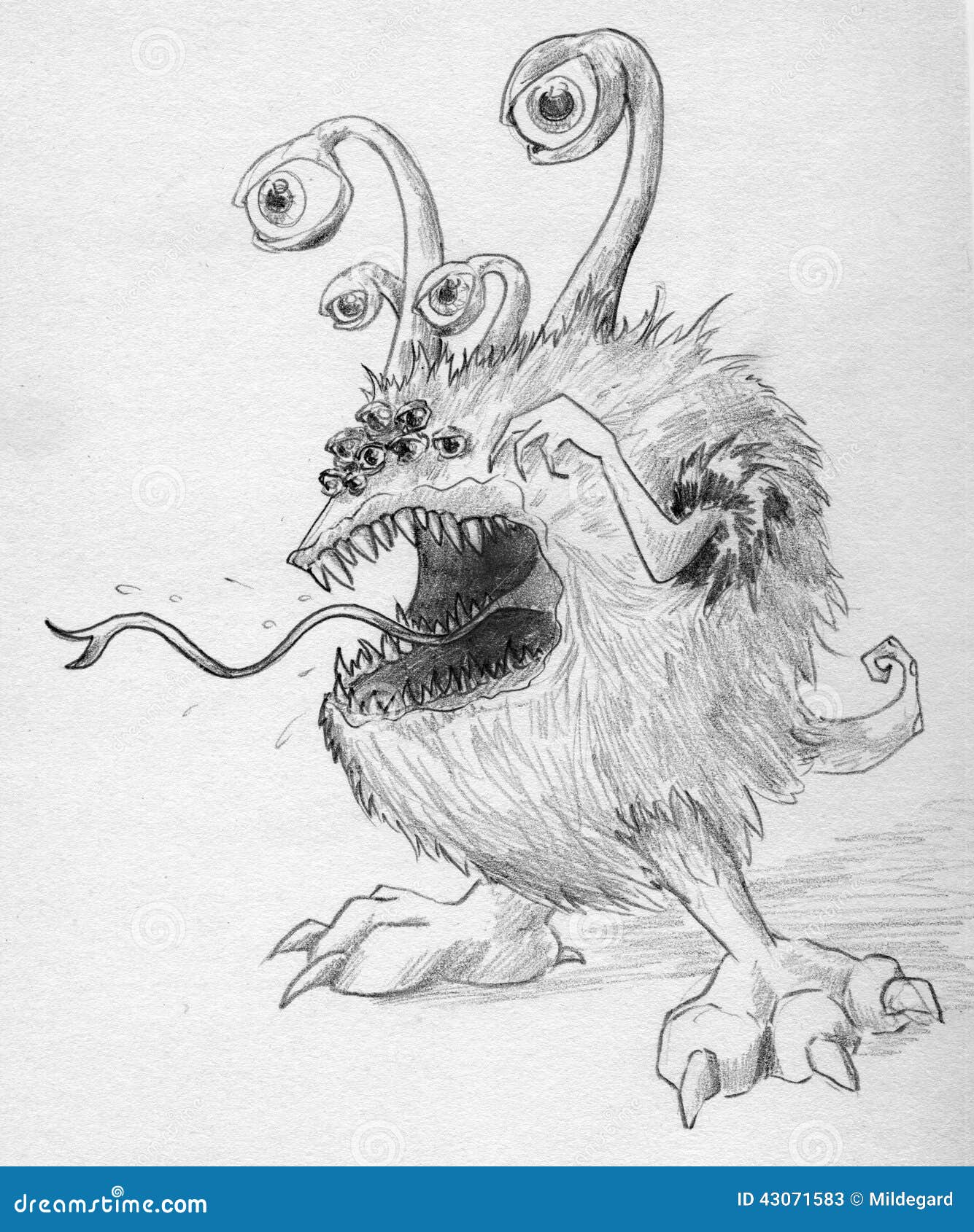 Monstre Avec Beaucoup De Yeux Illustration Stock - Image: 43071583