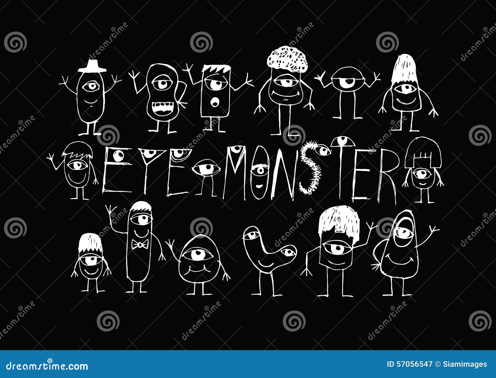 Monstre d'oeil illustration stock. Illustration du paupière - 57056547