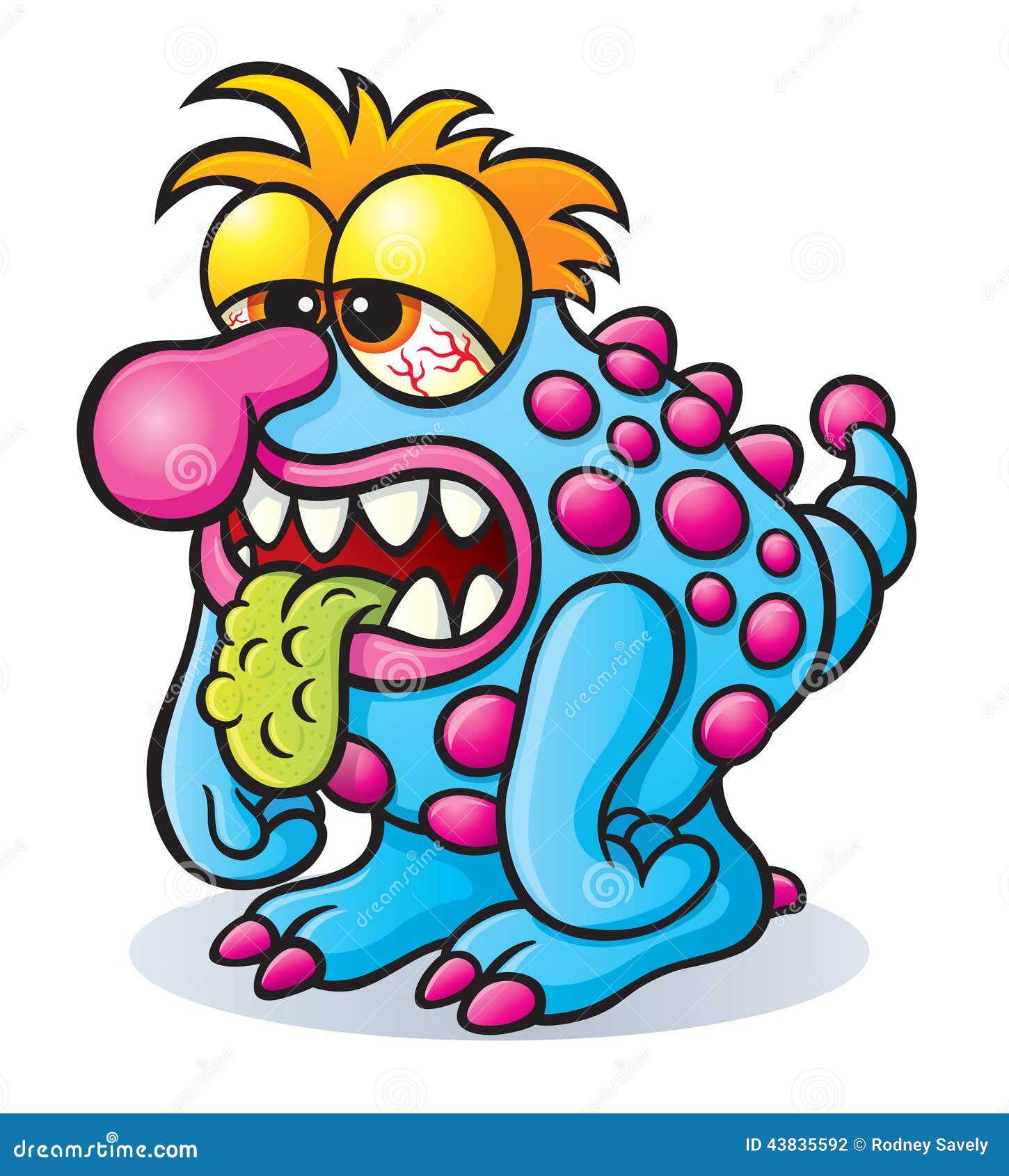 Monstre de regard malade illustration stock. Illustration du choqué ...