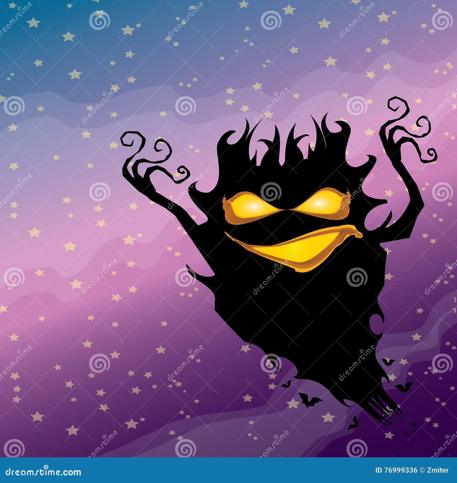 Monstre Effrayant De Vecteur Illustration de Vecteur - Illustration du ...