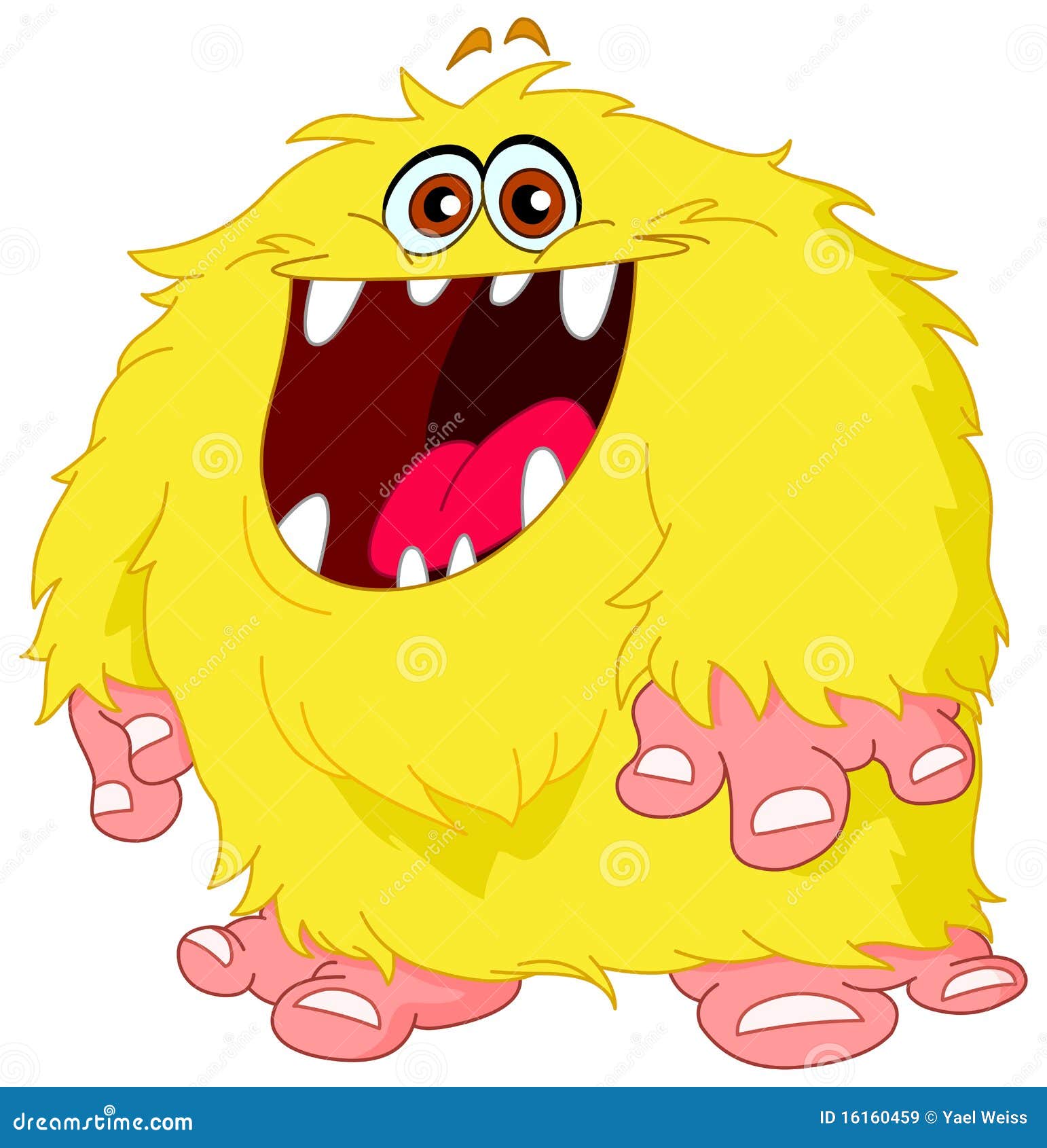 Monstre velu illustration de vecteur. Illustration du cartoon - 16160459