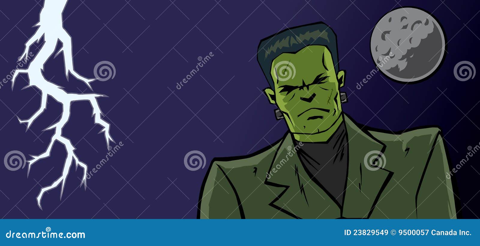 Monstro assustador ilustração do vetor. Ilustração de relâmpago - 23829549