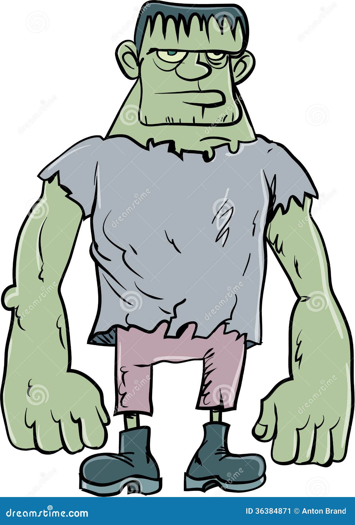 Monstro De Frankenstein Dos Desenhos Animados Ilustração do Vetor ...