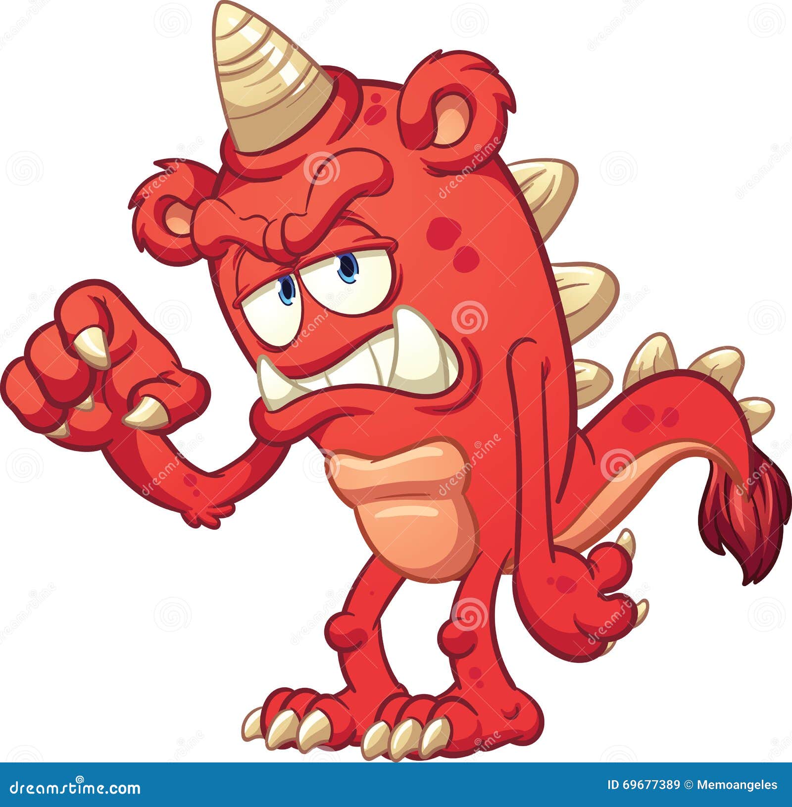 Monstro Dos Desenhos Animados Ilustração do Vetor - Ilustração de ...