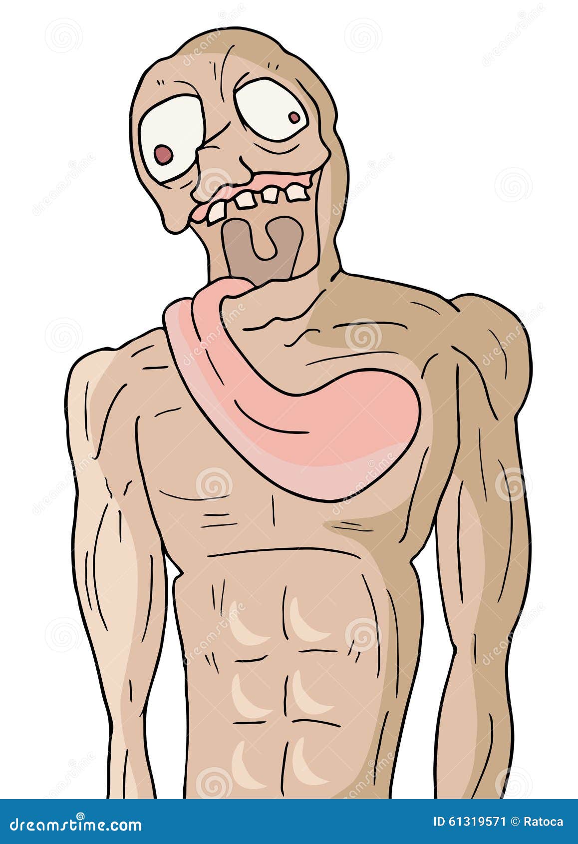 Monstro feio ilustração do vetor. Ilustração de silhueta - 61319571