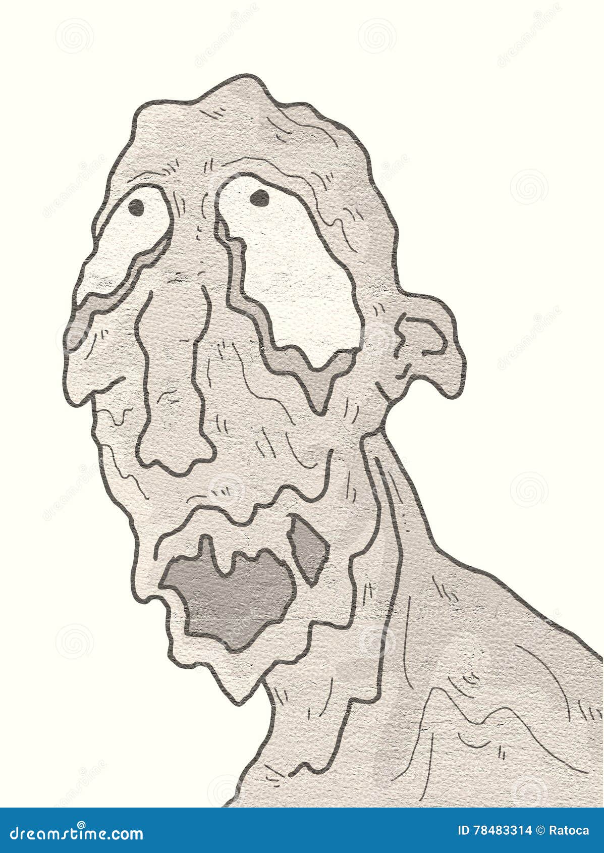 Monstro feio ilustração stock. Ilustração de feio, preto - 78483314