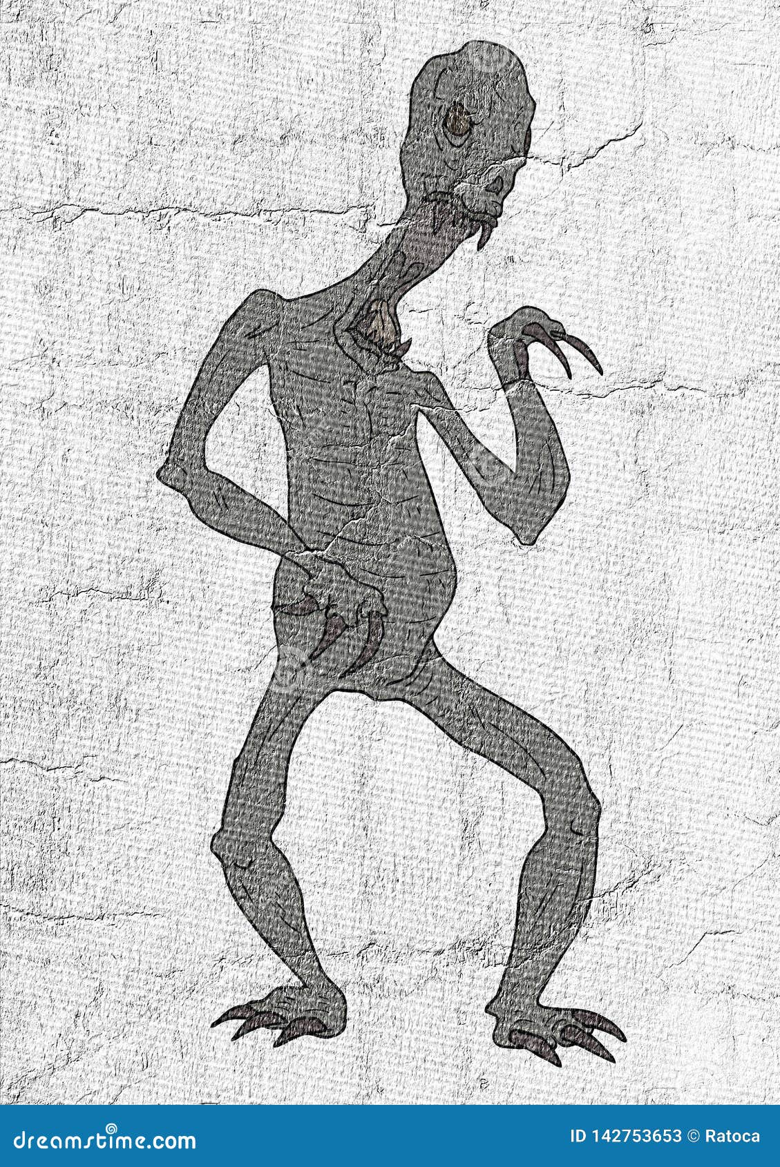 Monstro feio ilustração do vetor. Ilustração de cartoon - 142753653