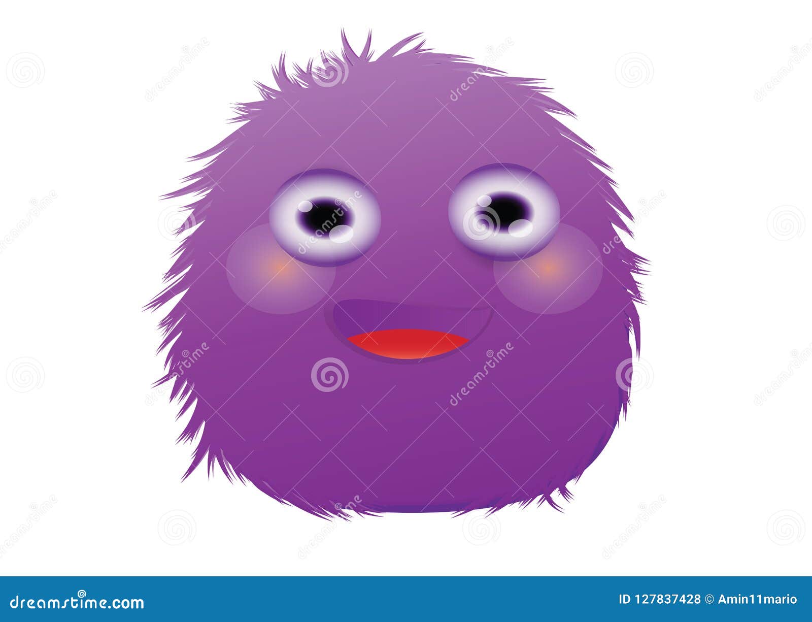 Monstro Peludos Coloridos Bonitos Ilustração do Vetor - Ilustração de ...