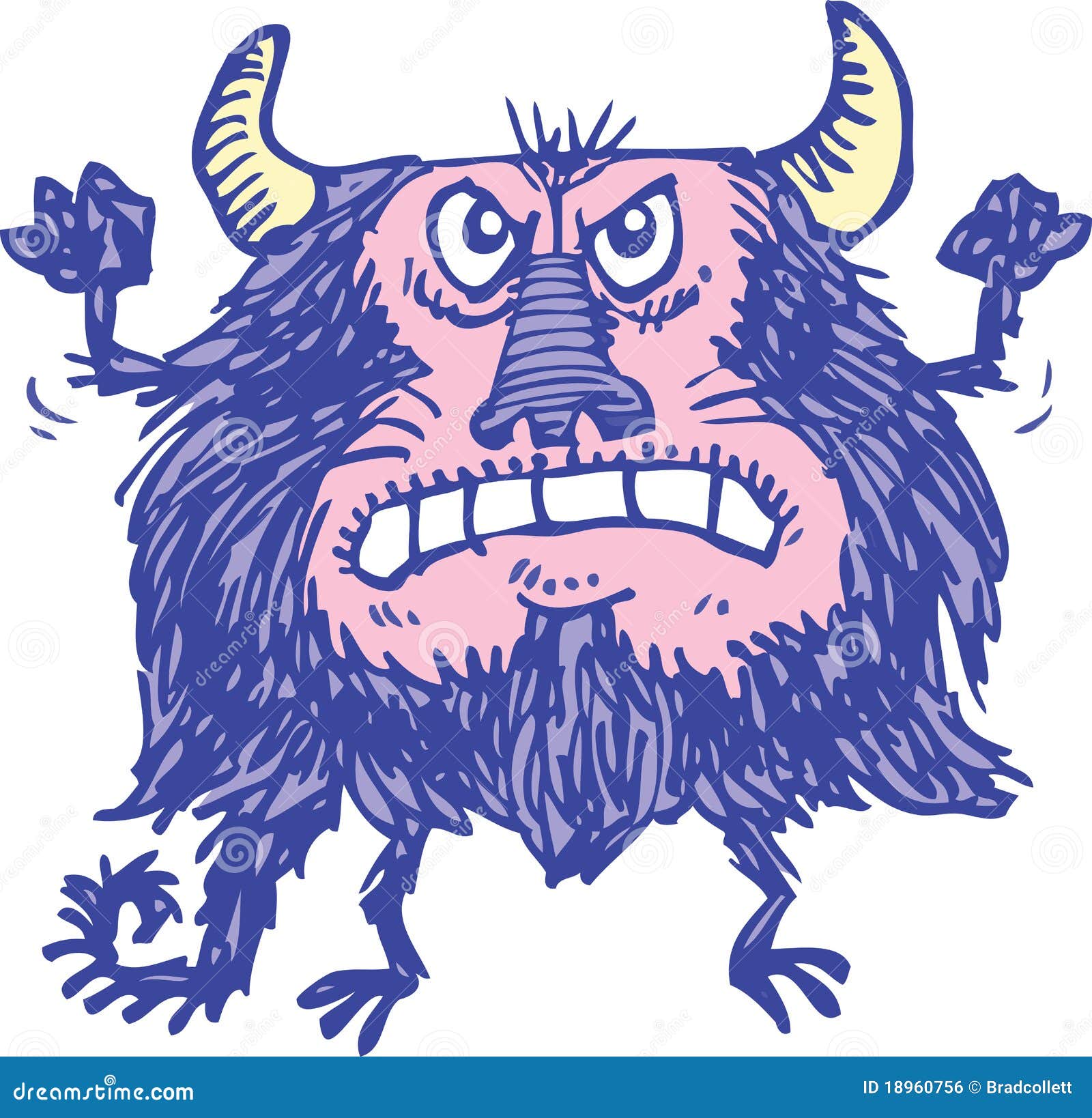 Monstro roxo ilustração do vetor. Ilustração de olhos - 18960756