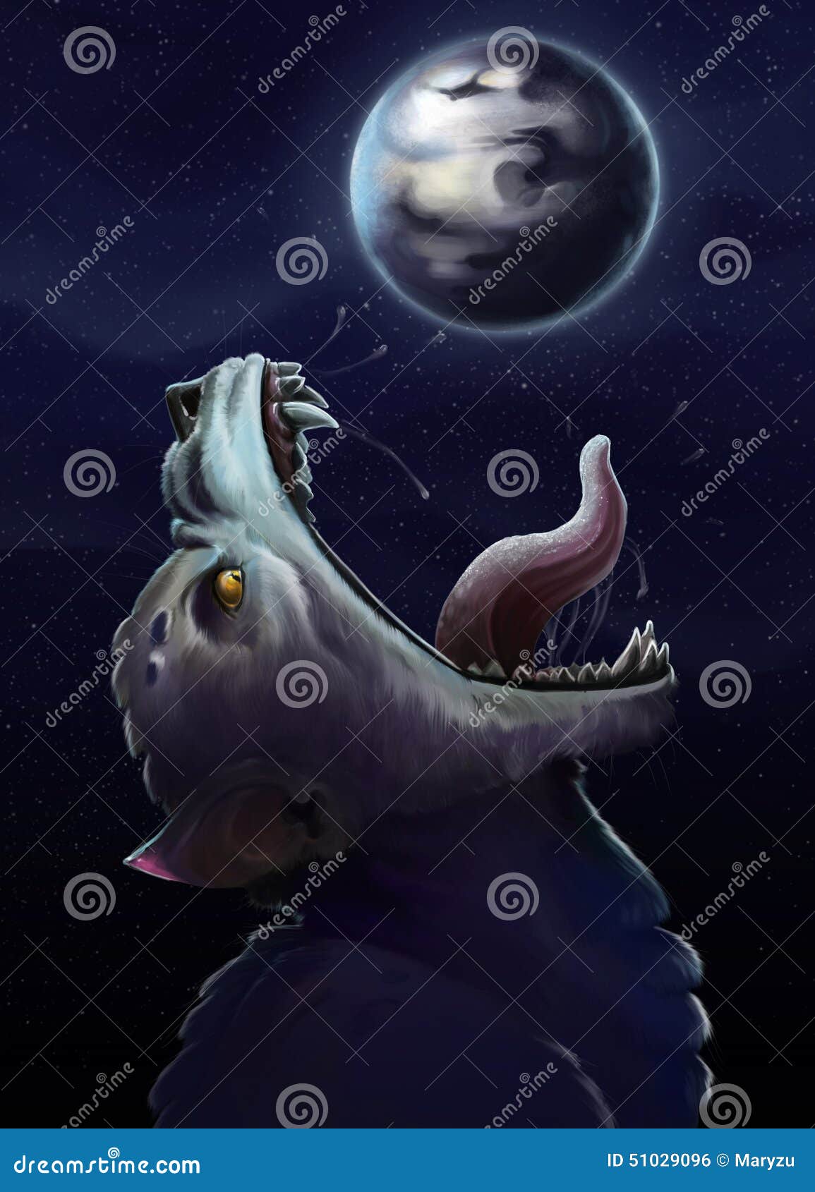 Wolf Fenrir. Illustration To Old Norse Mythology | CartoonDealer.com ...