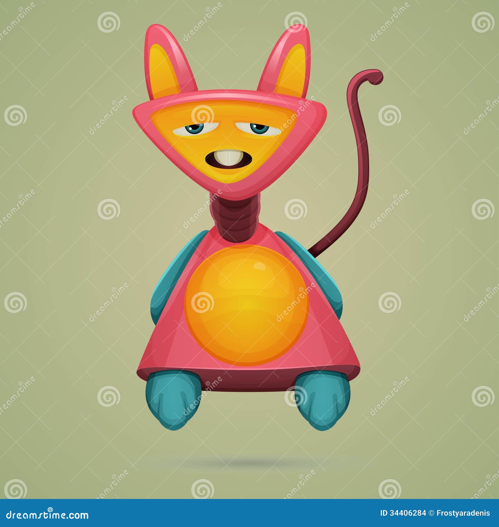 Monstruo del conejo stock de ilustración. Ilustración de dientes - 34406284