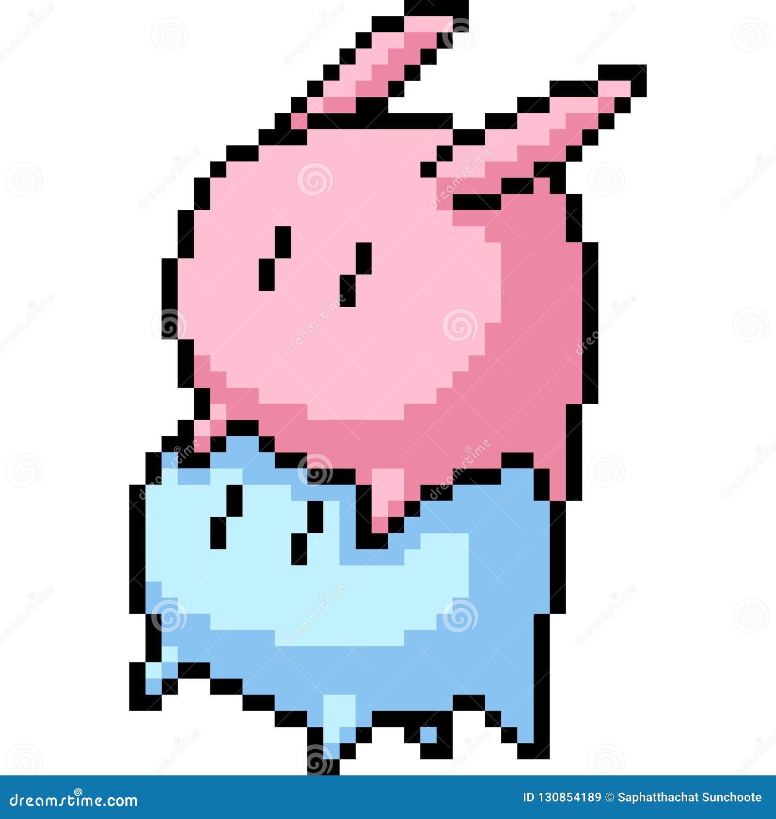 Monstruo Del Conejo Del Arte Del Pixel Del Vector Ilustración del ...