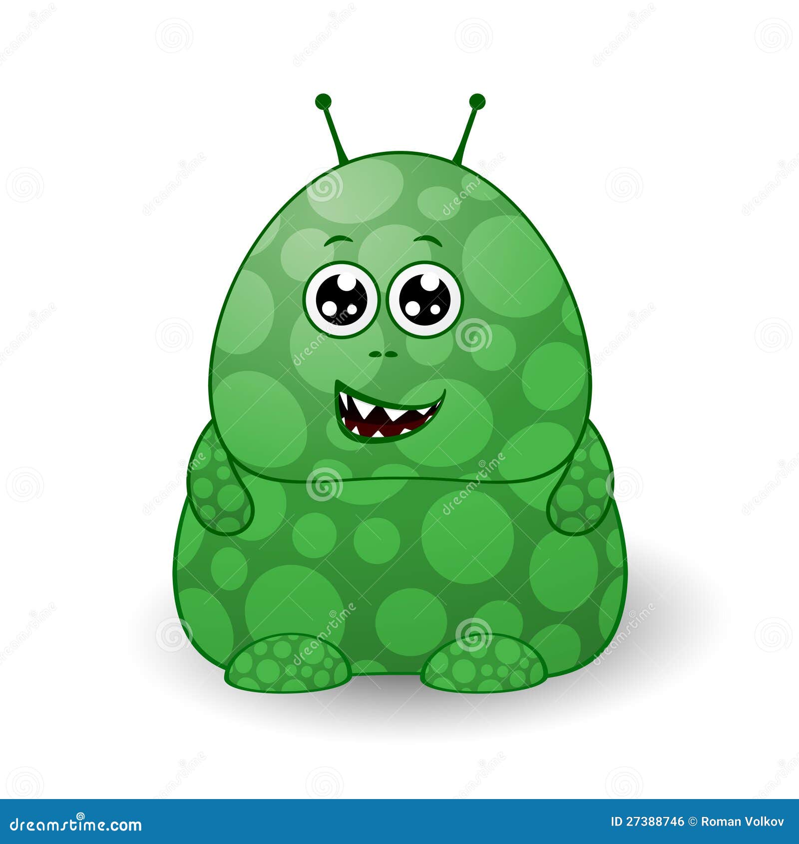 Monstruo verde ilustración del vector. Ilustración de poco - 27388746