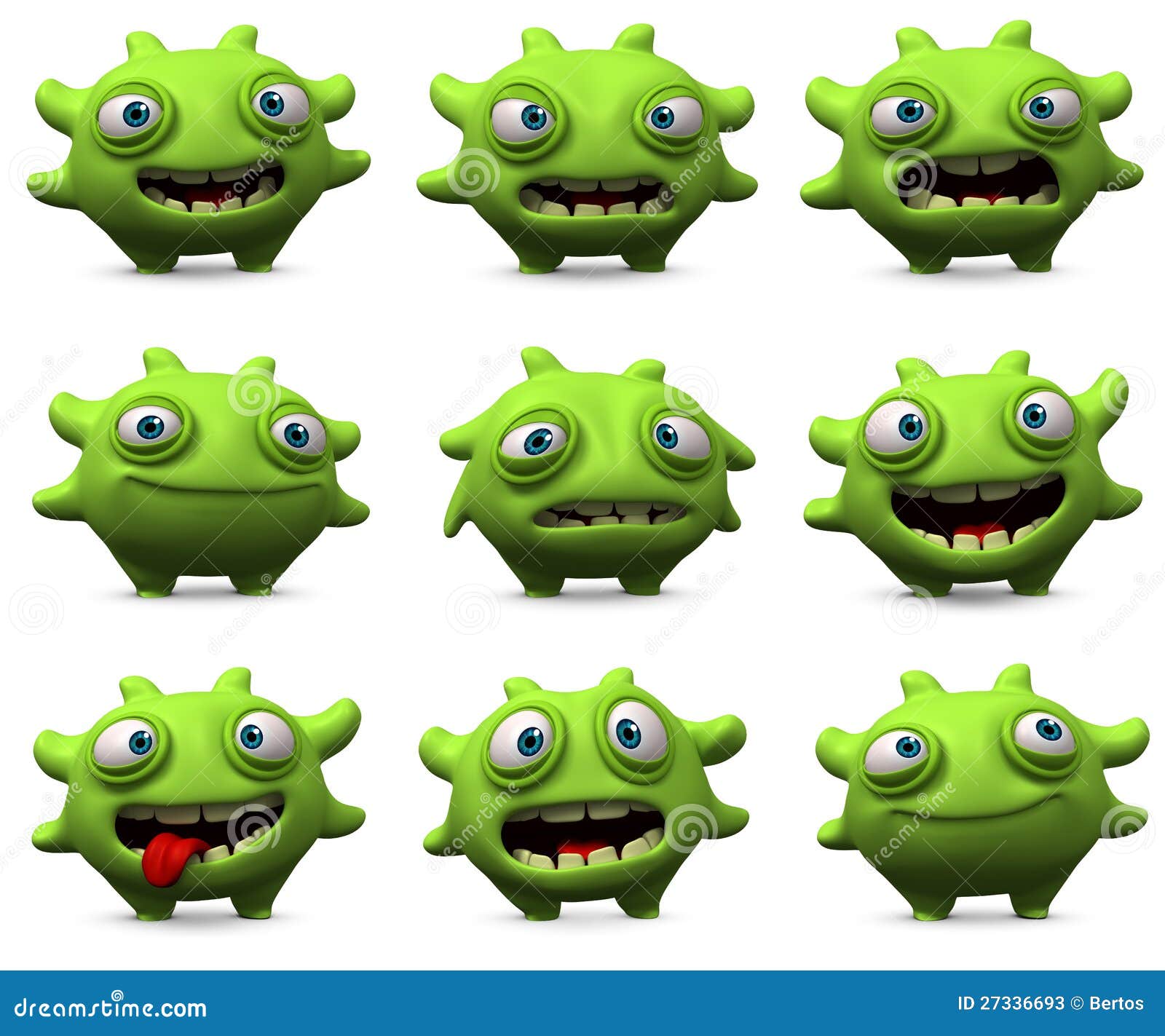 Monstruo verde lindo stock de ilustración. Ilustración de furioso ...