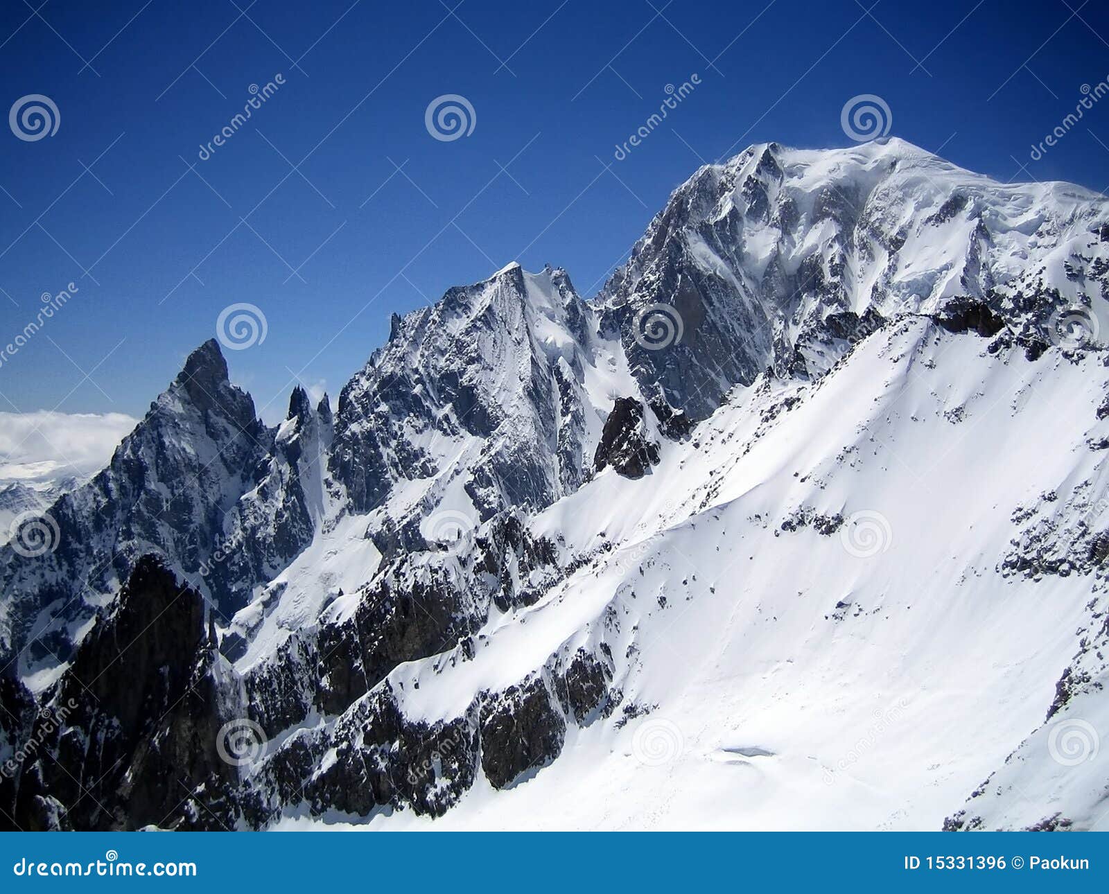 The Mont Blanc, the Highest Mountain of Europe Stock Photo - Image of ...