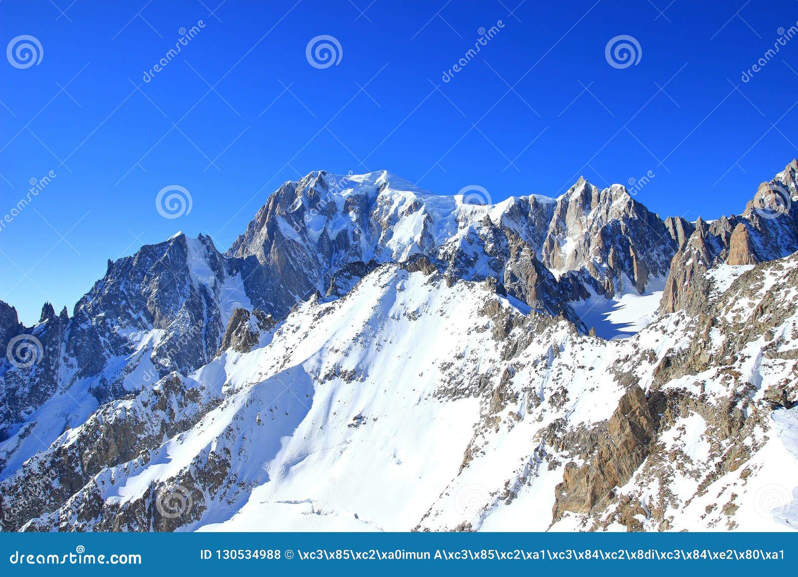 Mont Blanc, Highest Peak in Alps Stock Photo - Image of italy, wild ...