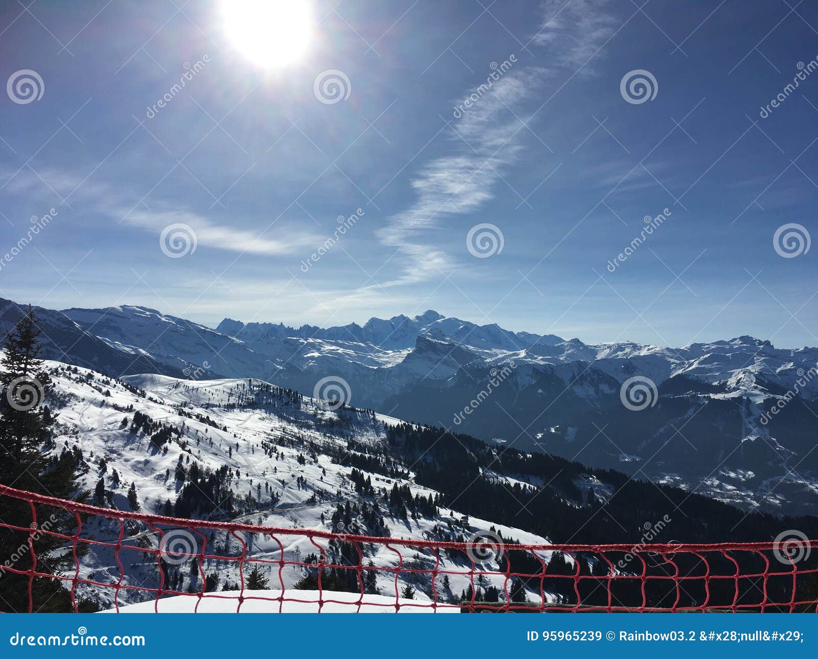 Mont Blanc View from Les Gets Stock Image - Image of cloud, mountain ...