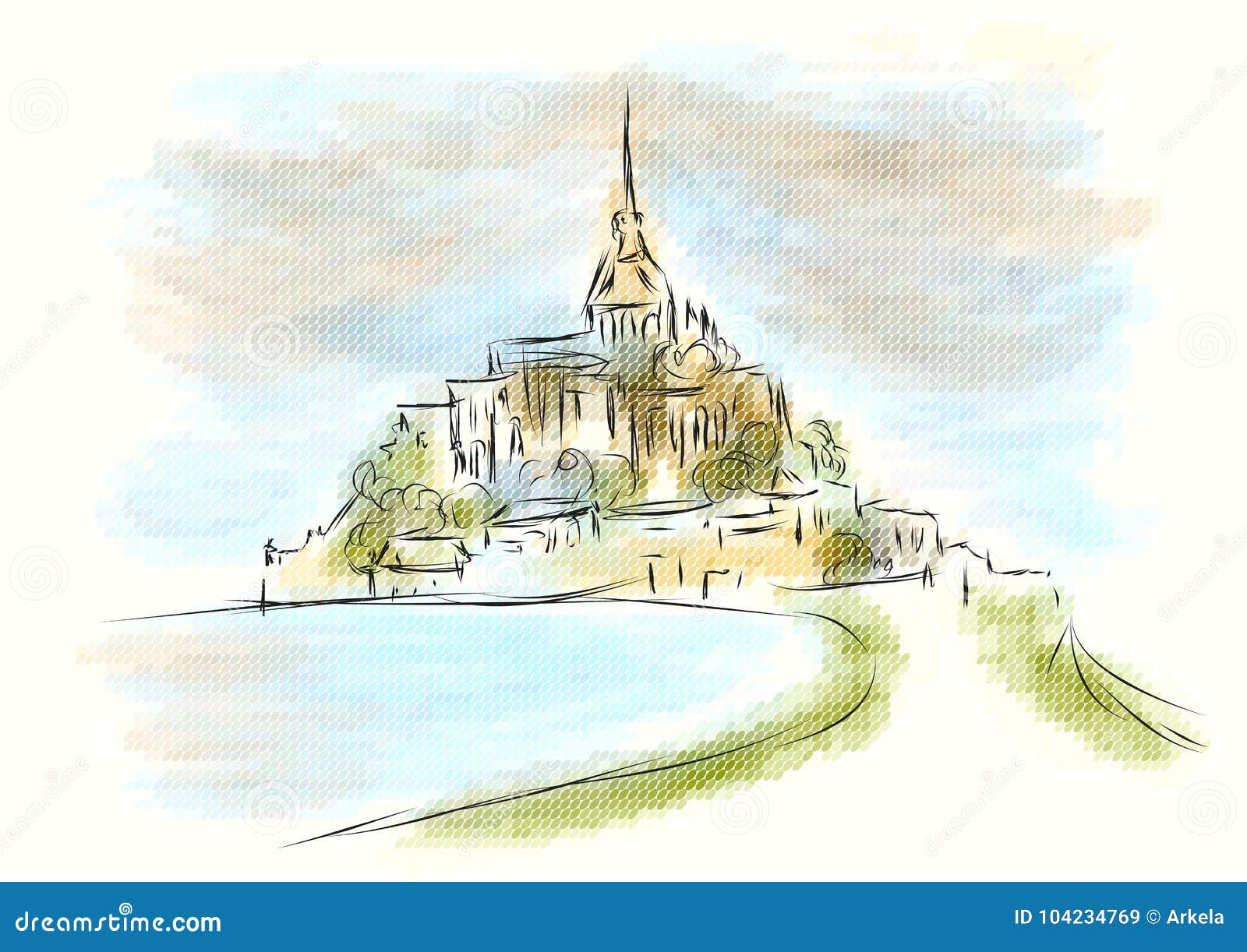 Mont Saint Michel illustration stock. Illustration du médiéval - 104234769 Mont Saint Michel illustration stock. Illustration du médiéval - 104234769