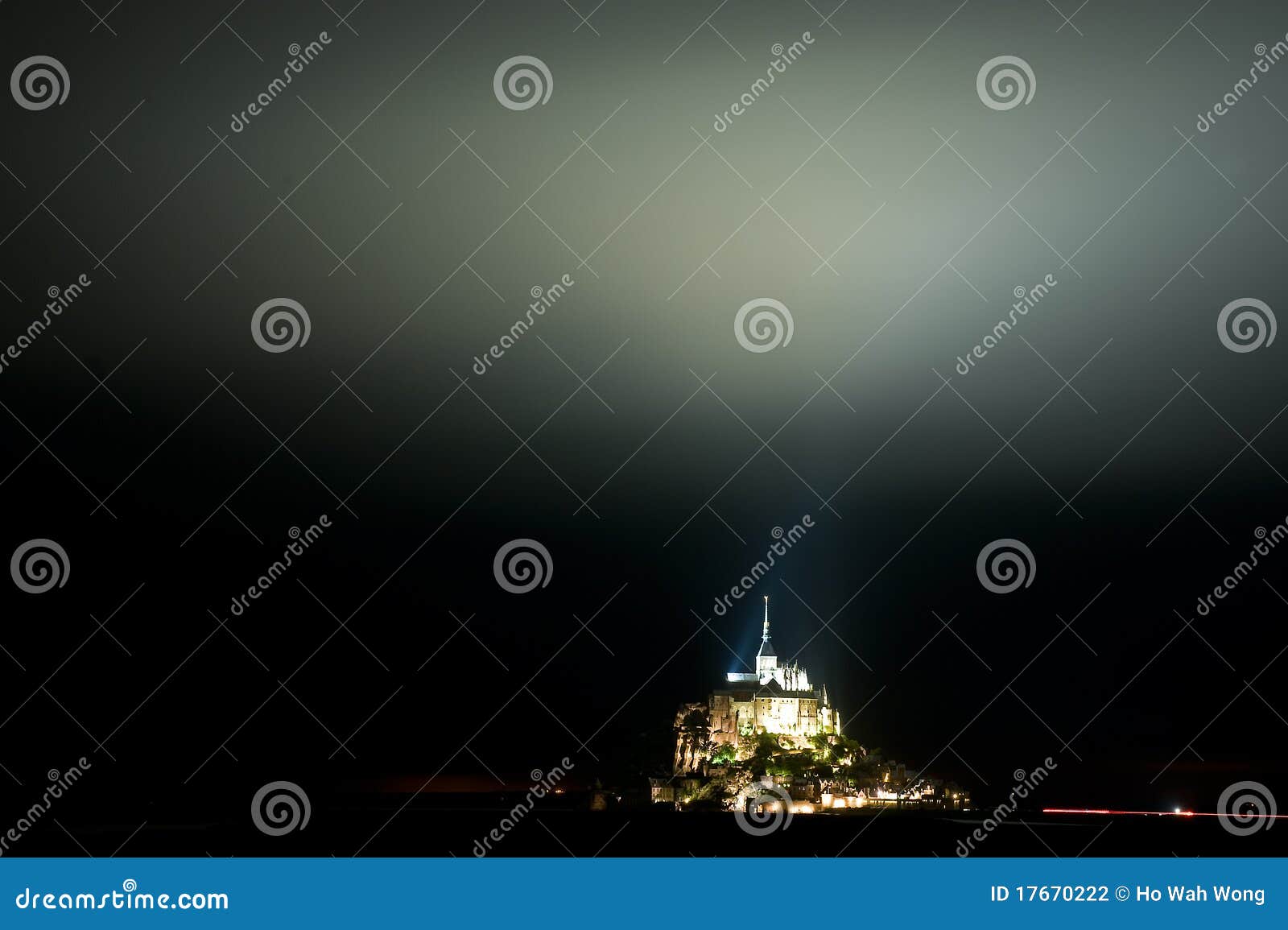 Mont St Michel in Normandy at Night Stock Photo - Image of abbey ...