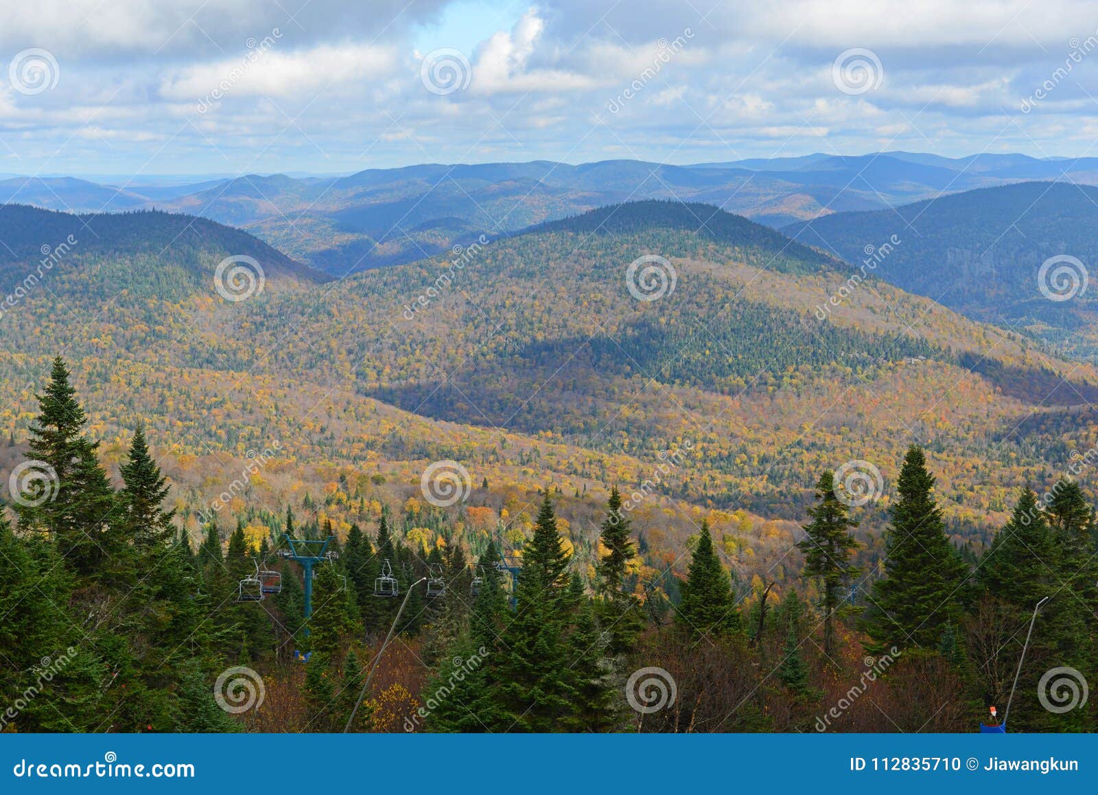 Mont Tremblant with Fall Foliage, Quebec, Canada Stock Photo - Image of ...