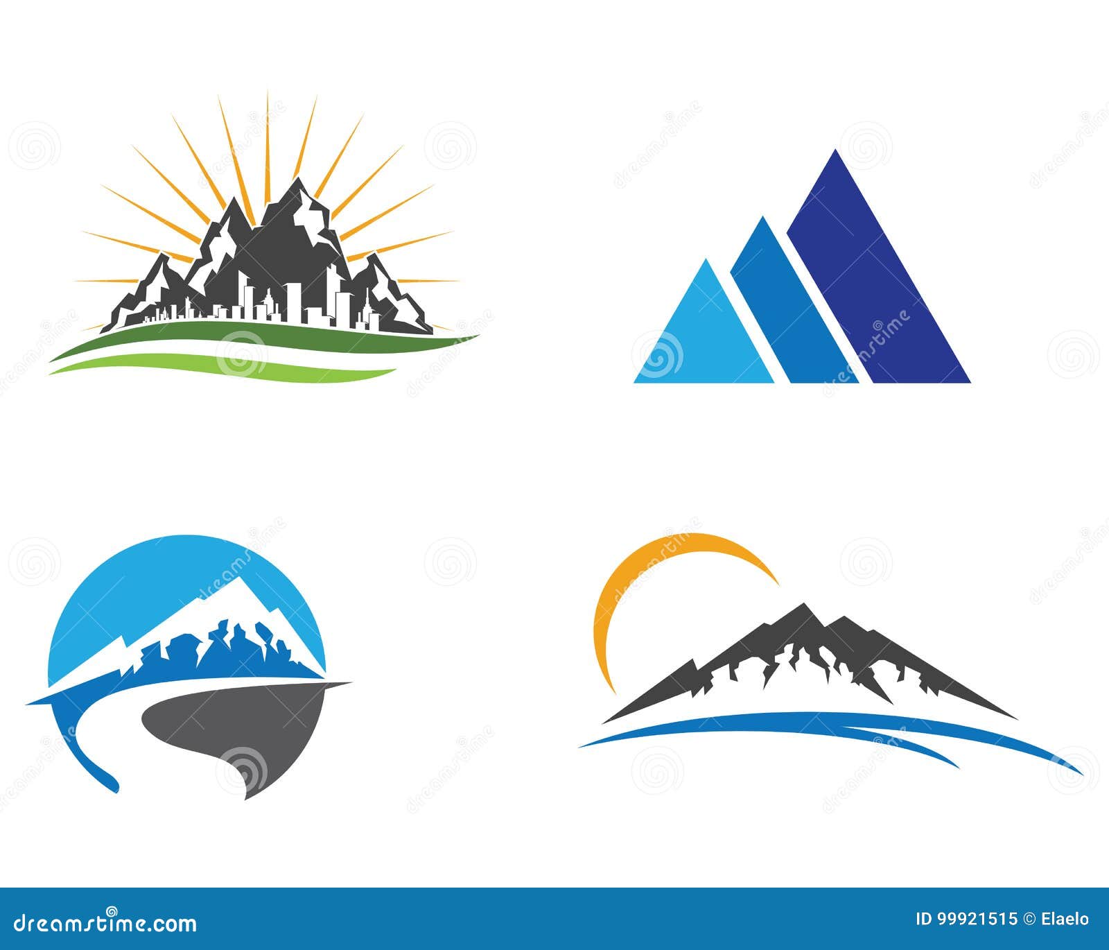 Montañas Logo Template ilustración del vector. Ilustración de icono ...
