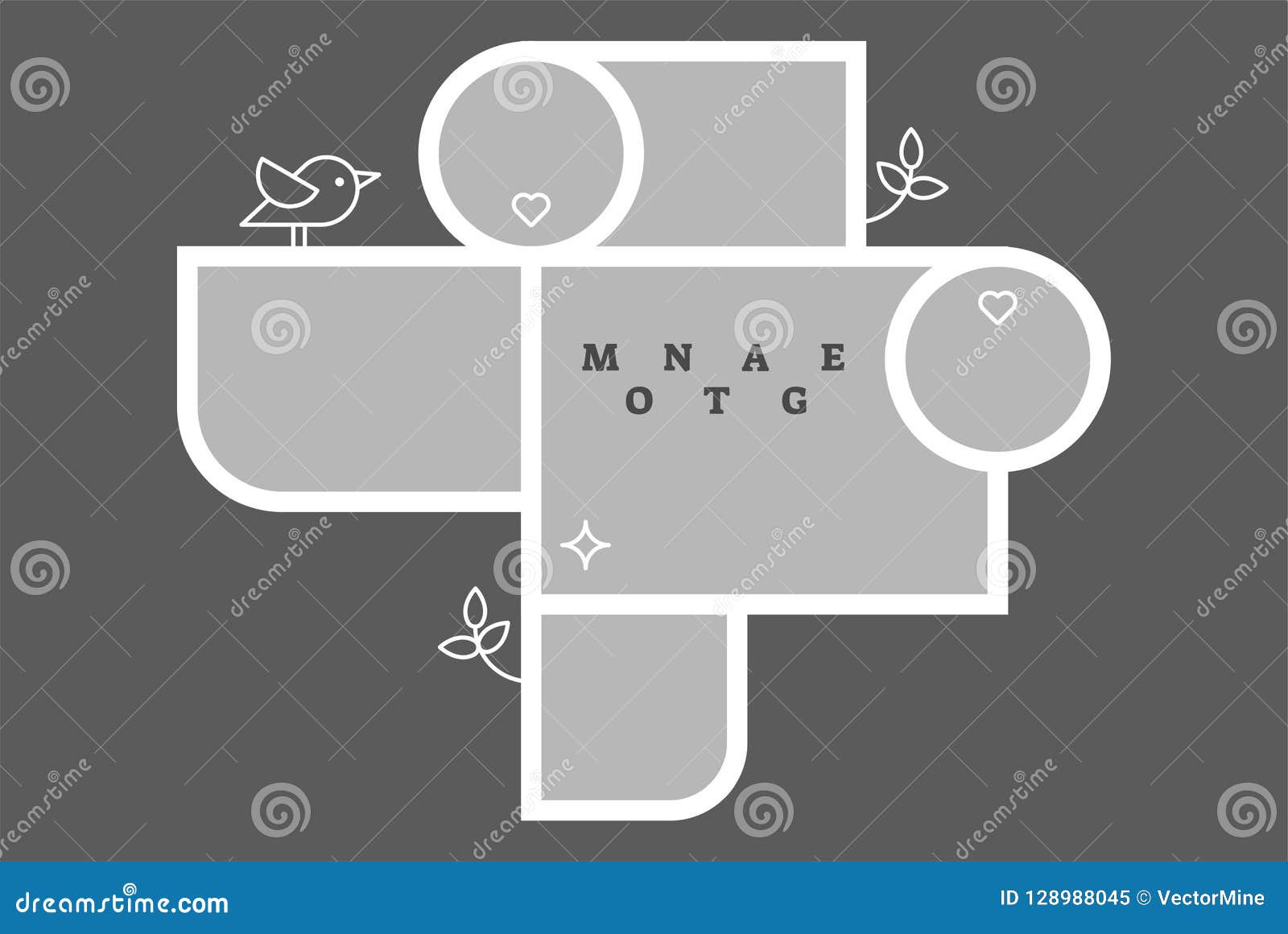 Montage Collage Photo Frame Decorative Composition Blank Template ...