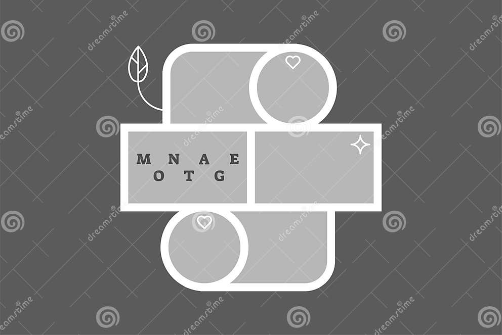 Montage Collage Photo Frame Decorative Composition Blank Template ...