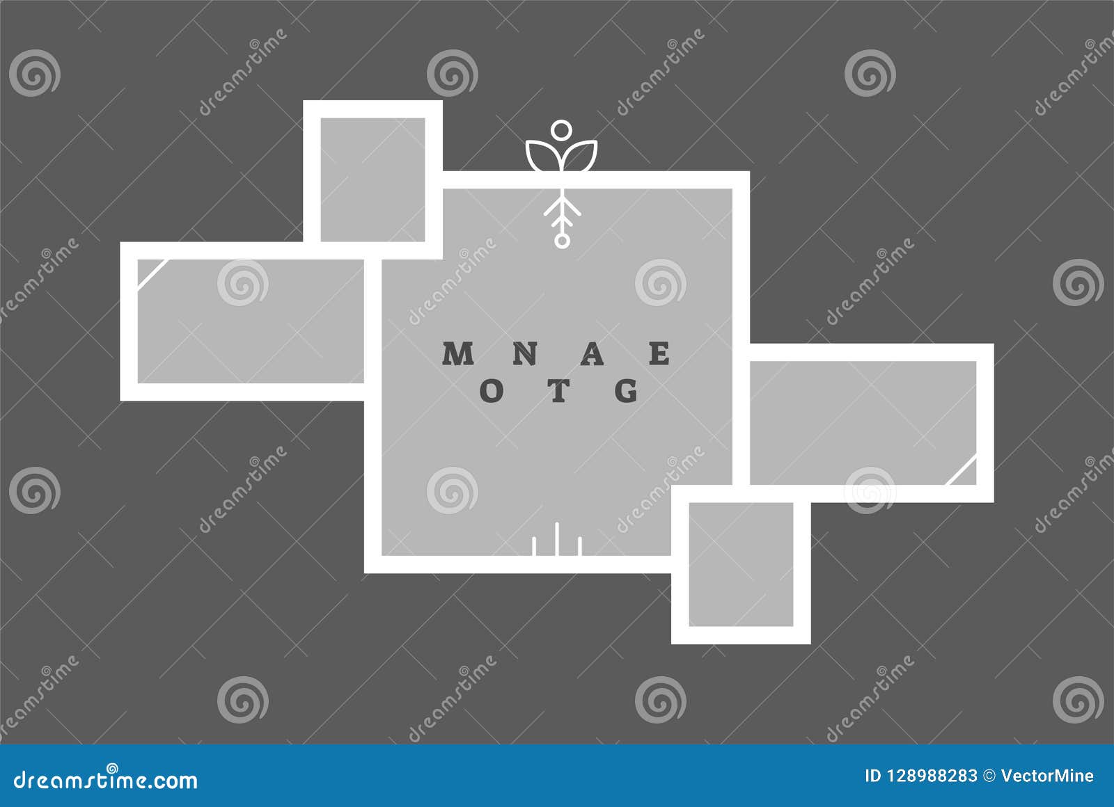 Montage Collage Photo Frame Decorative Composition Blank Template ...