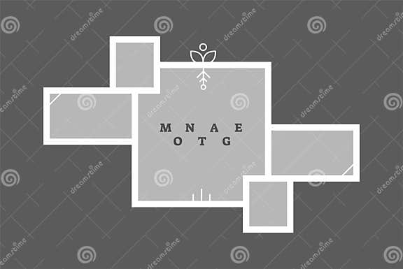 Montage Collage Photo Frame Decorative Composition Blank Template ...