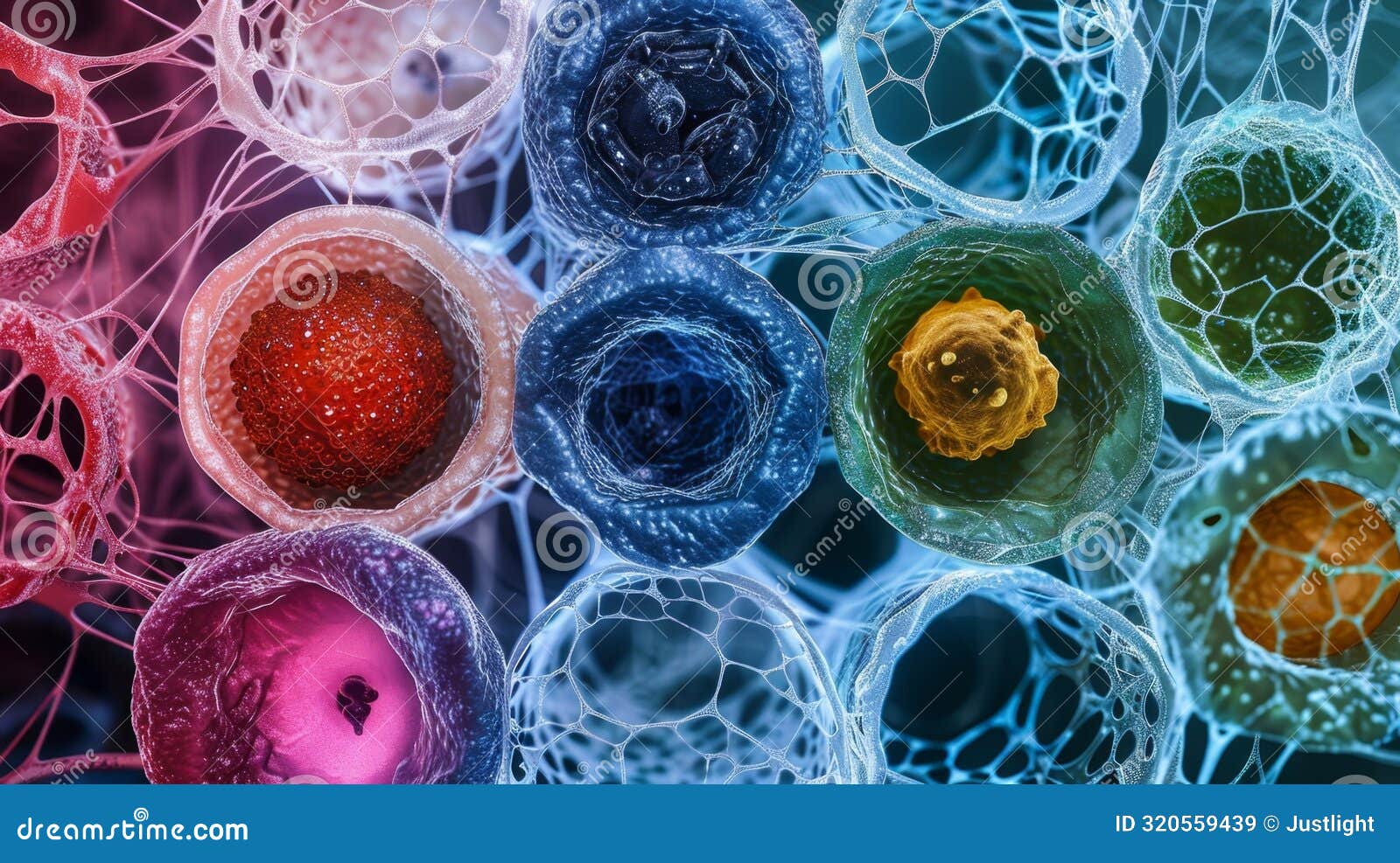 A Montage of Different Cell Types Undergoing Mitosis Highlighting the ...