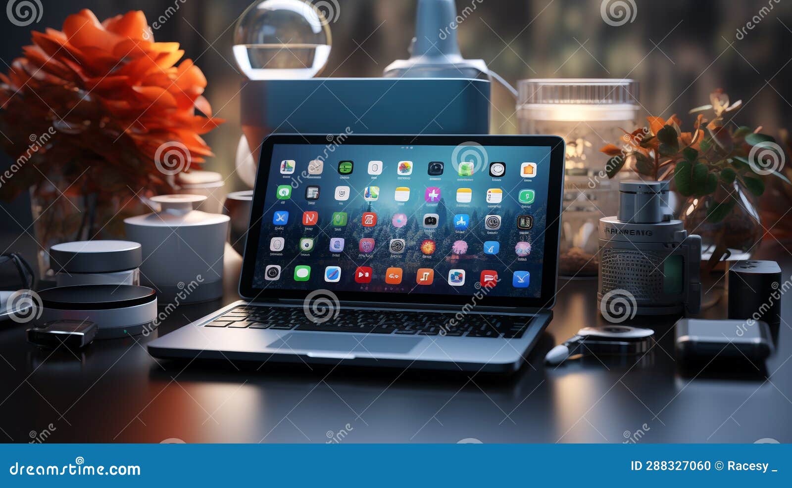 A Montage of Different Gadget Devices. Generative AI Stock Illustration ...