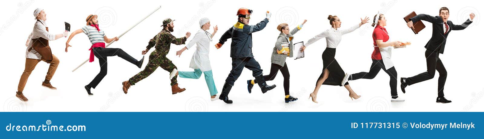 Montage about Different Professions Stock Image - Image of butcher ...