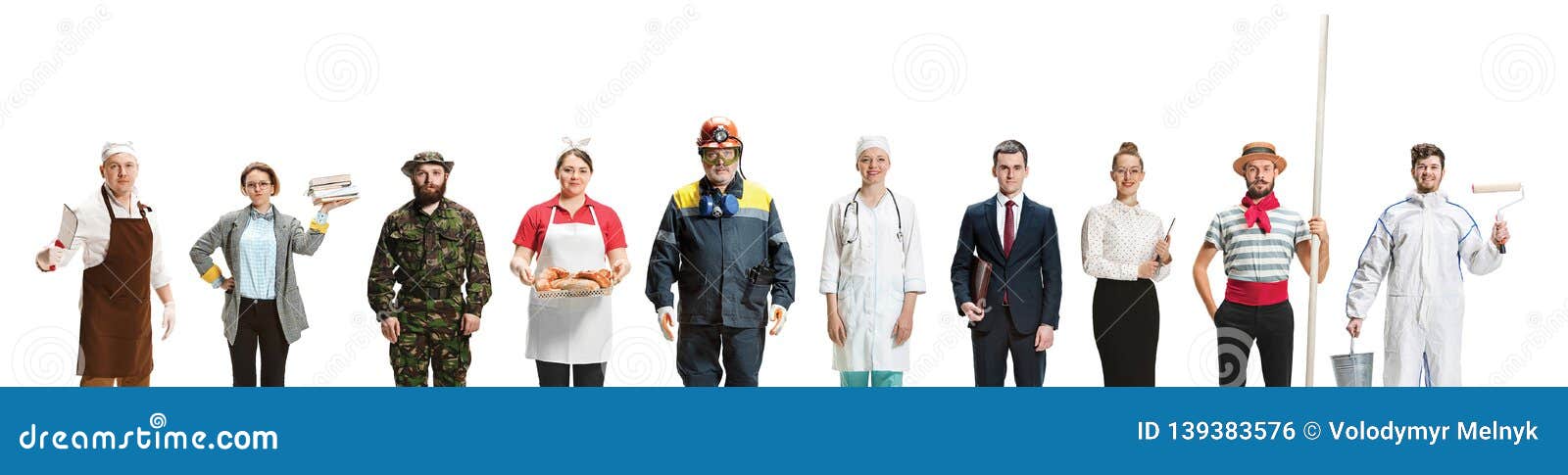 Montage about Different Professions Stock Photo - Image of army, male ...