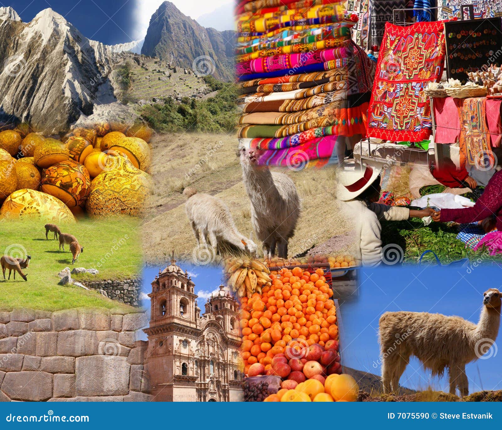 Montage - Peru Stock Image | CartoonDealer.com #246052741