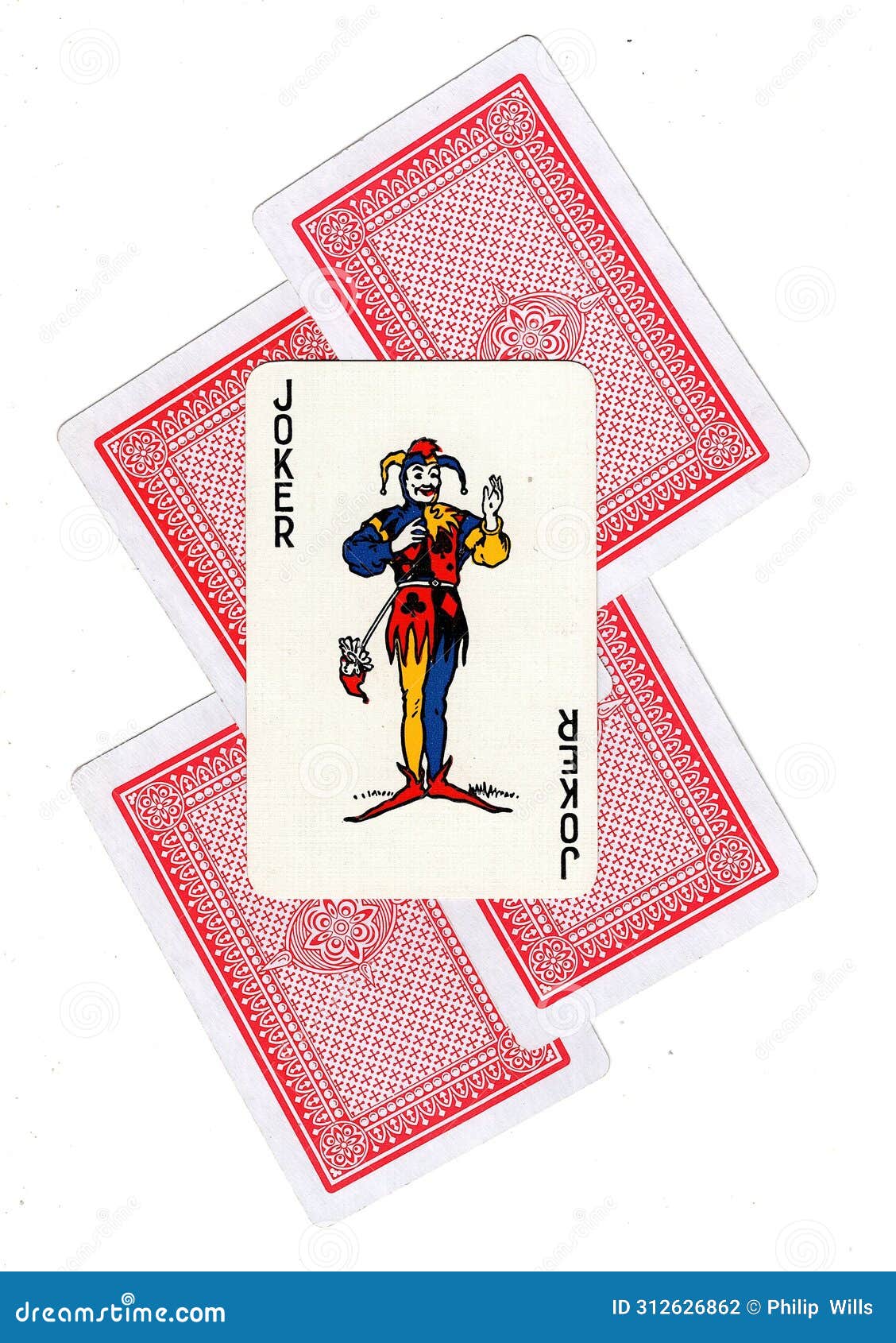 A Montage Of Playing Cards With Two Jokers Revealed. Royalty-Free Stock ...