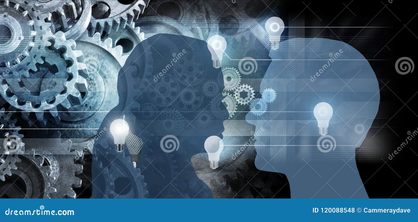 Communication Ideas Cogs Thoughts Innovation Business Stock Photo ...