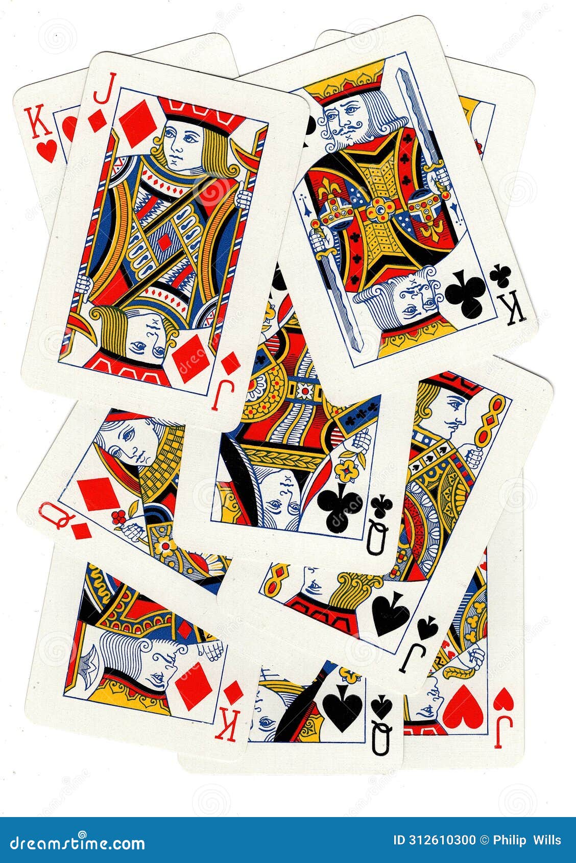 A Montage of Vintage Playing Cards. Stock Illustration - Illustration ...
