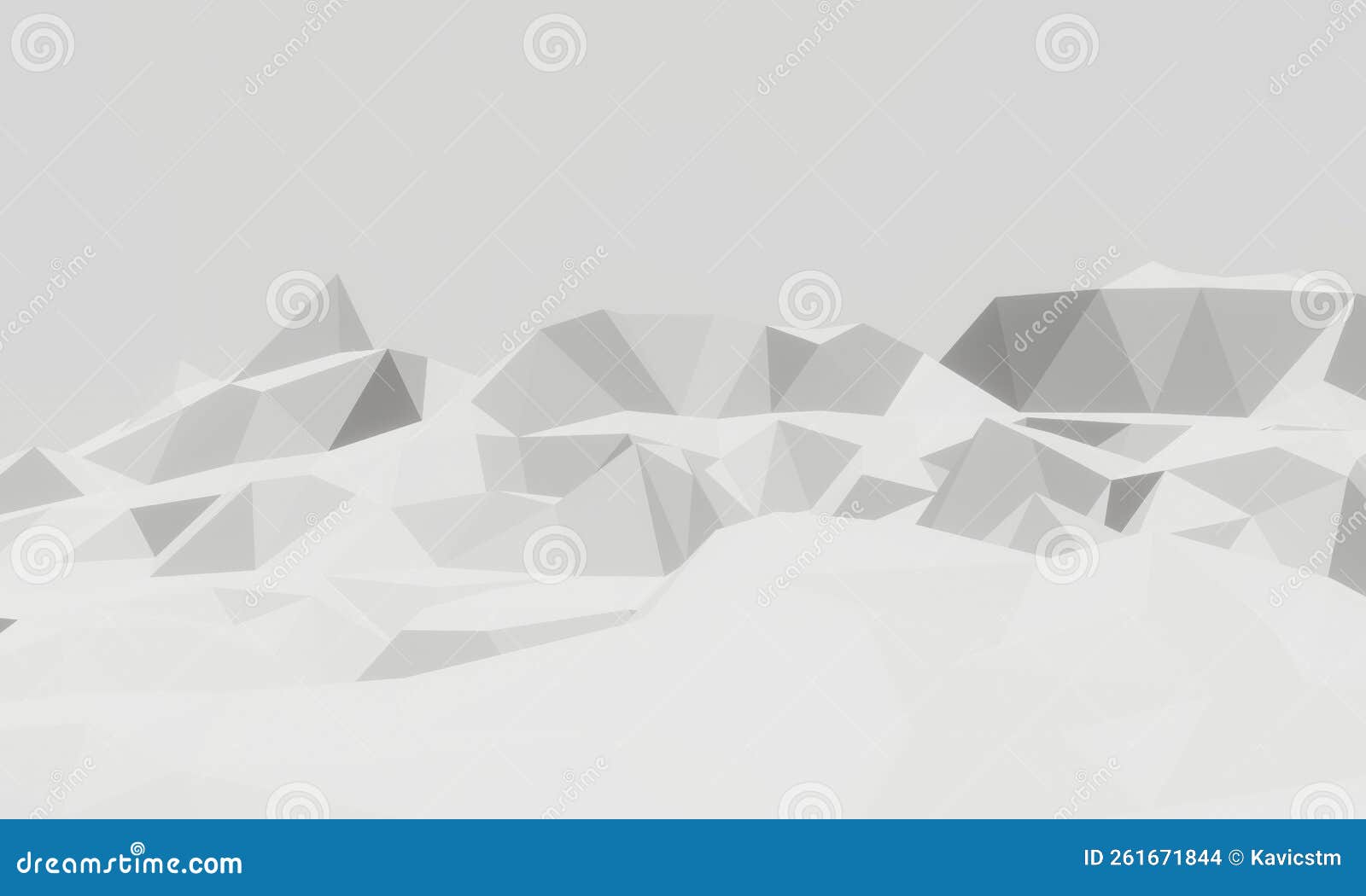 Montagne De Glace En Polygones Bas 3d Illustration Stock - Illustration ...
