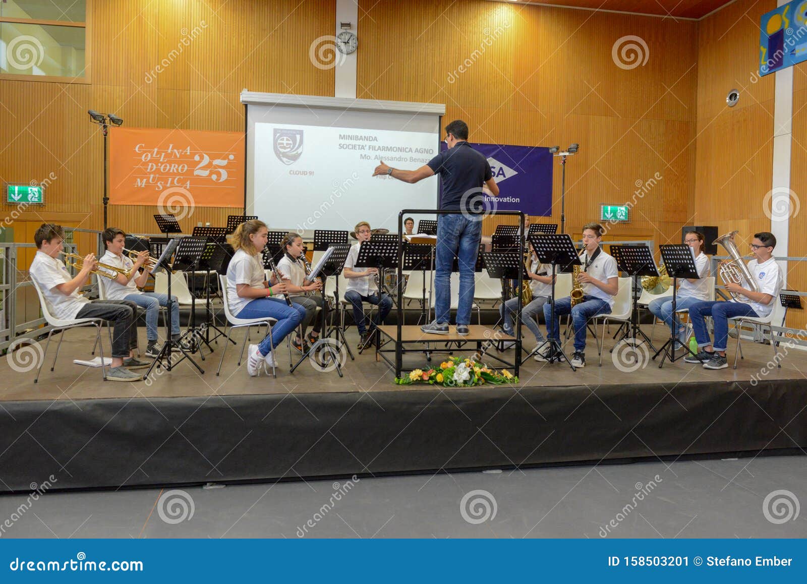 Concert of Wind Instruments at Montagnola on Switzerland Editorial ...