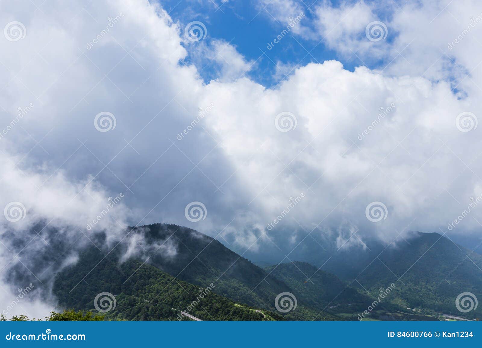 Montain and Cloud View from Unzen Ropeway in Kumamoto, Kyushu. Stock ...