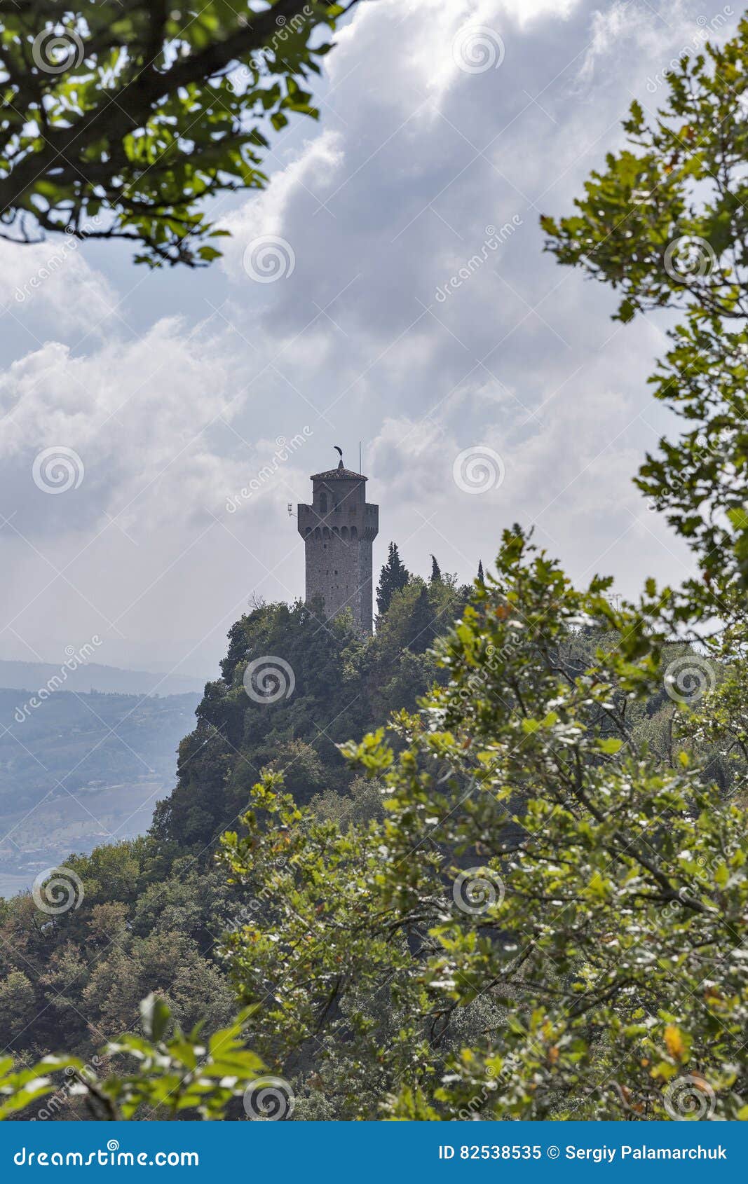 The Montale Tower of San Marino Stock Image - Image of middle ...